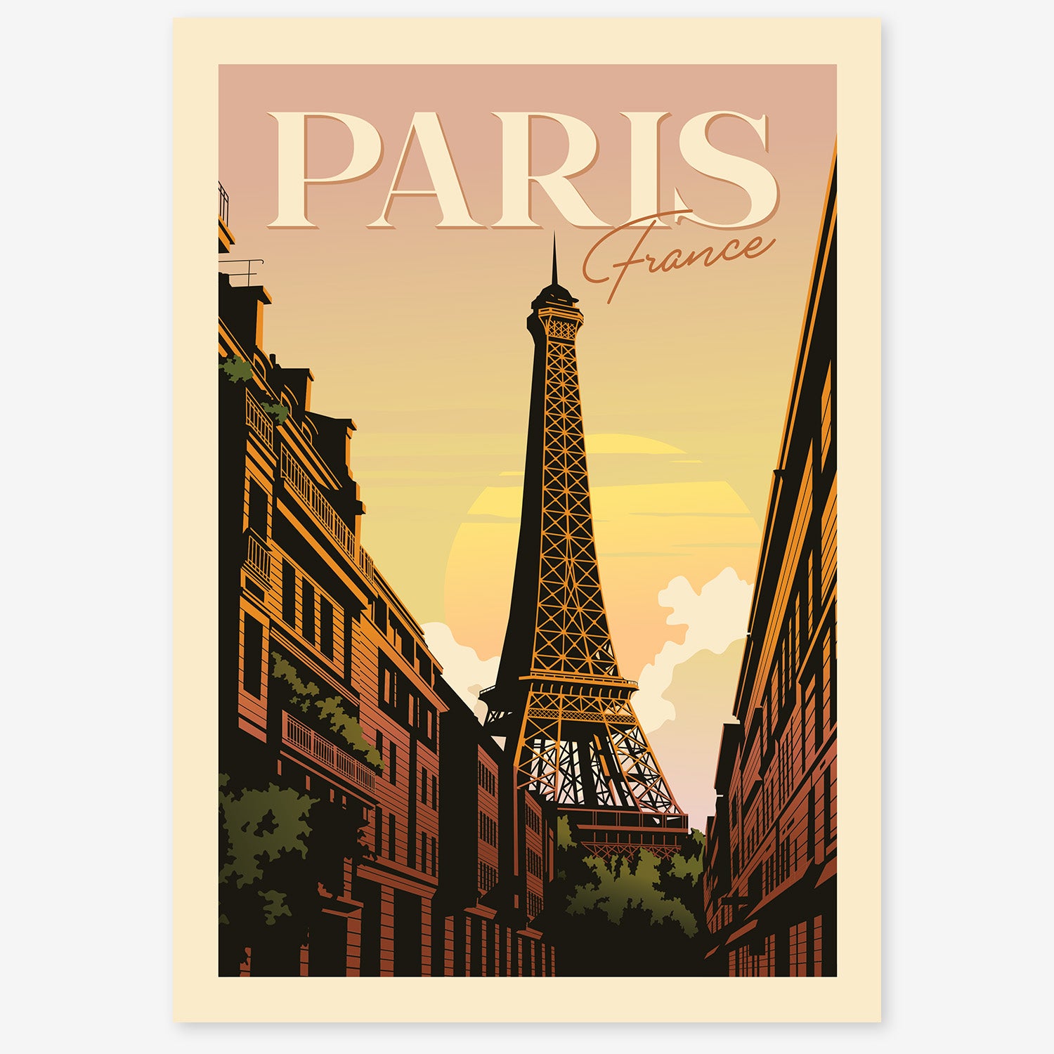 Paris Eiffel Tower | Poster A3 Print – Bonjour Mate
